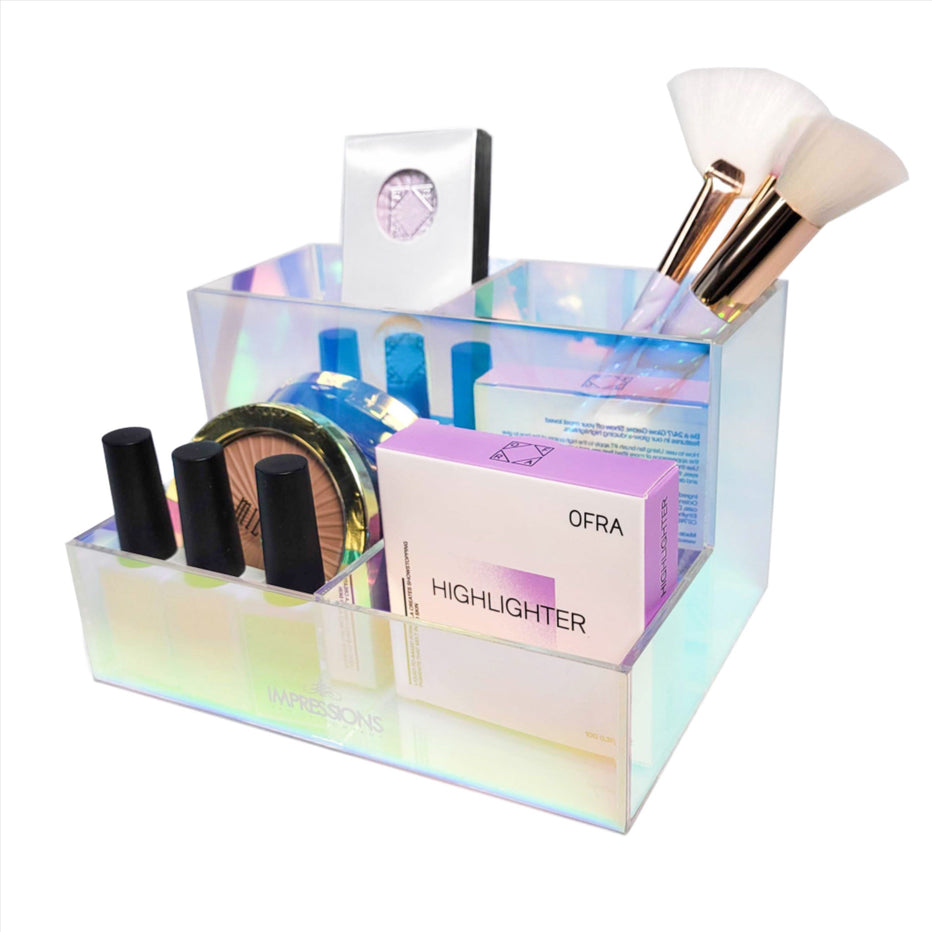 PRISMA MULTI-USE 4-COMPARTMENT ACRYLIC ORGANIZER – Impressions Vanity Co.