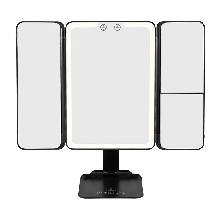 Flex Mini Trifold LED Makeup Mirror With Stand – Impressions Vanity Co.