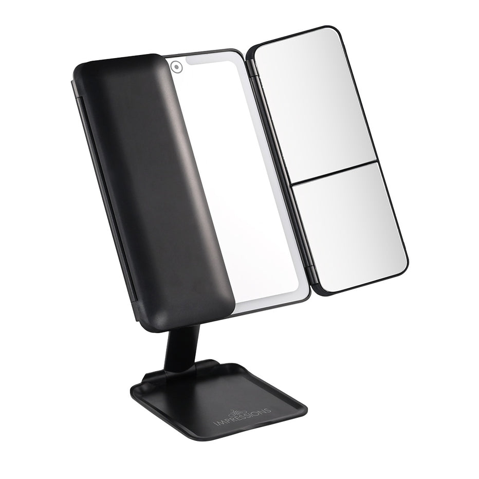 Flex Mini Trifold LED Makeup Mirror With Stand – Impressions Vanity Co.