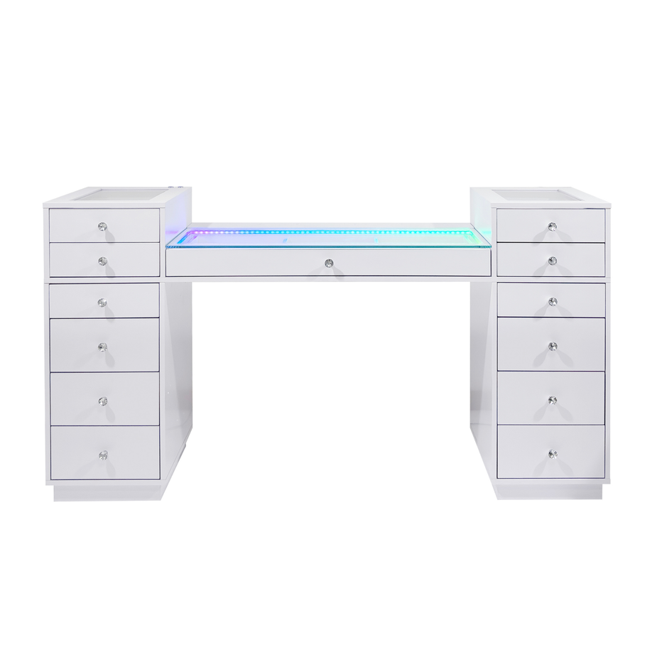 SlayStation® Odette Vanity Table w/ RGB Light | Impressions Vanity Co.