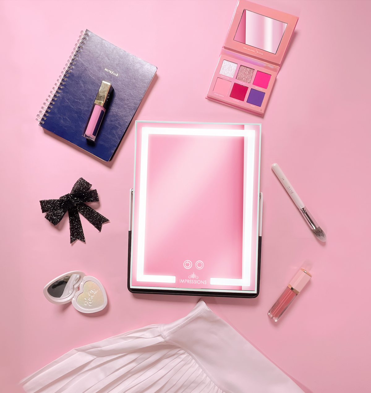 The Muse Tri-Tone LED Easel Makeup Mirror – Impressions Vanity Co.