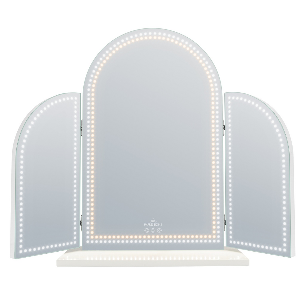 Stage Lite Arch Trifold Vanity Mirror – Impressions Vanity Co.