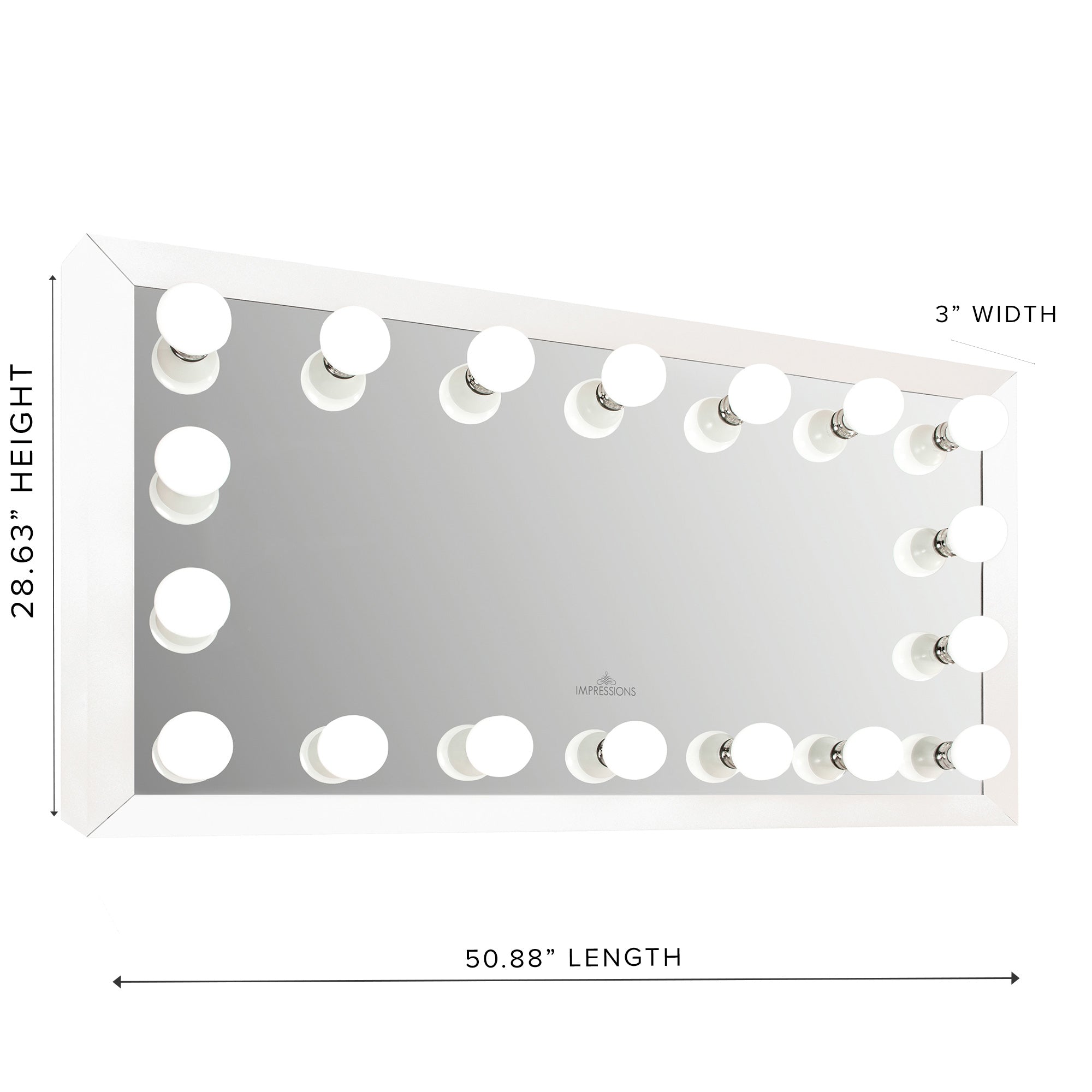 Starlight® Wide Vanity Mirror – Impressions Vanity Co.