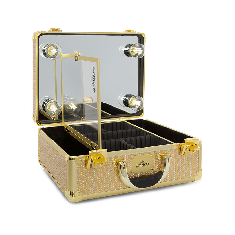 Impressions Vanity SlayCase® Makeup Vanity Travel Case in Champagne ...