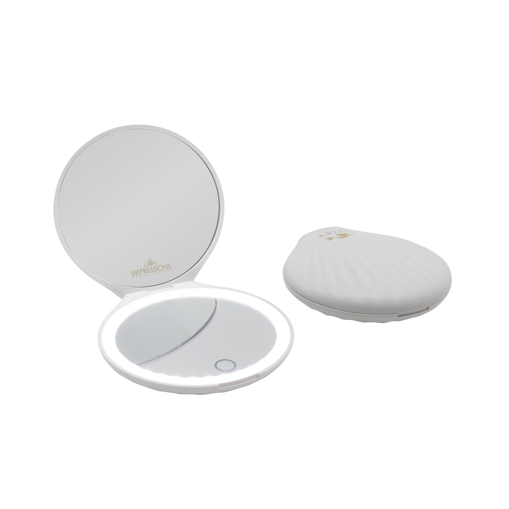 Ariel Seashell Compact Mirror – Impressions Vanity Co.