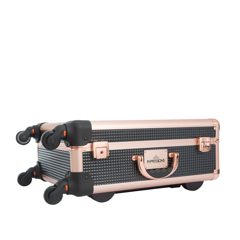XL Vanity Case | Black & Rose Gold | Impressions Vanity Co.