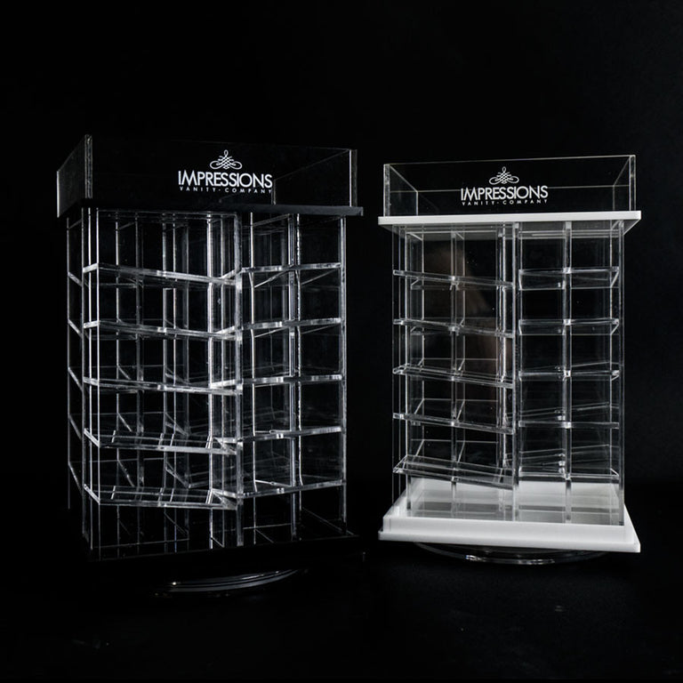 Impressions Vanity 48-Slot Premium Acrylic Lipstick Tower Spinner ...