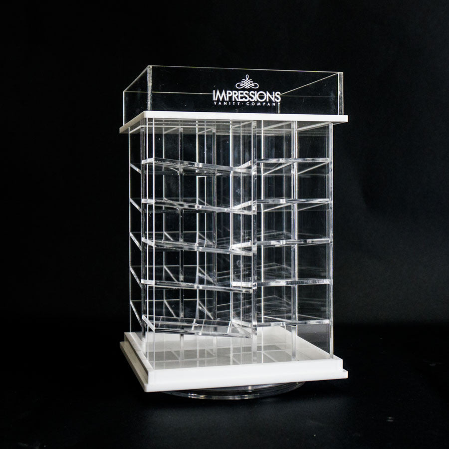 Impressions Vanity 48-Slot Premium Acrylic Lipstick Tower Spinner ...