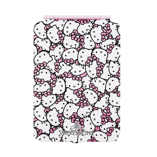 Hello Kitty (White/Pink) Touch Pad Mini Tri-Tone LED Makeup Mirror ...