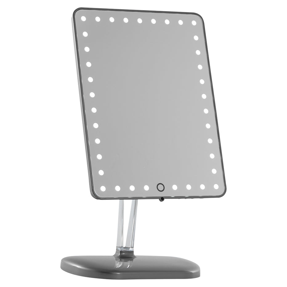 Touch Pro LED Lighted Makeup Mirror with Bluetooth Speaker & Powerbank ...