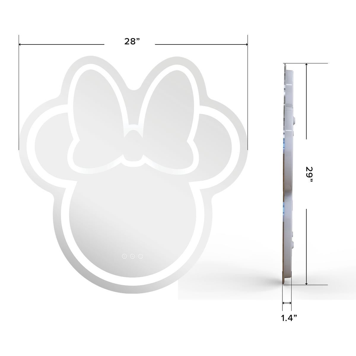 Minnie Mouse LED Wall Mirror – Impressions Vanity Co.
