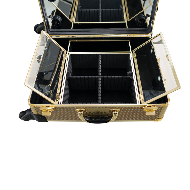 XL Vanity Case | Champaign Sparkle | Impressions Vanity Co.