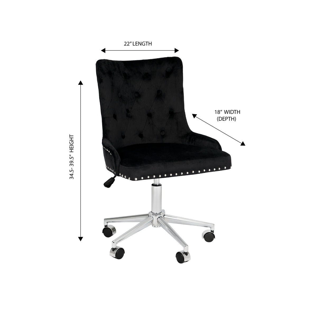 Raven Tufted Vanity Chair – Impressions Vanity Co.