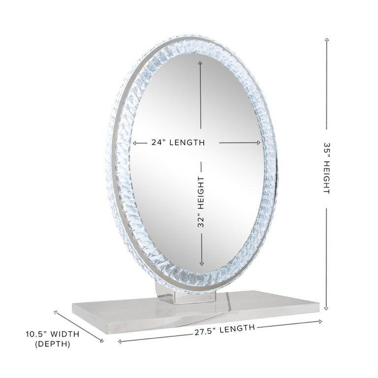 Diamond Collection OVAL Premium Illuminated Vanity Mirror – Impressions ...