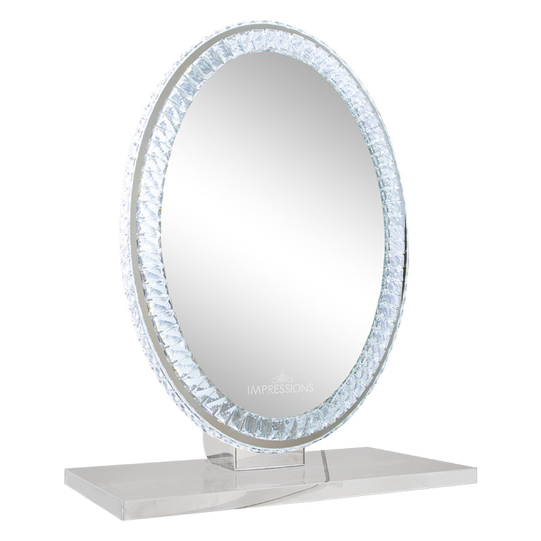 Diamond Collection OVAL Premium Illuminated Vanity Mirror – Impressions ...